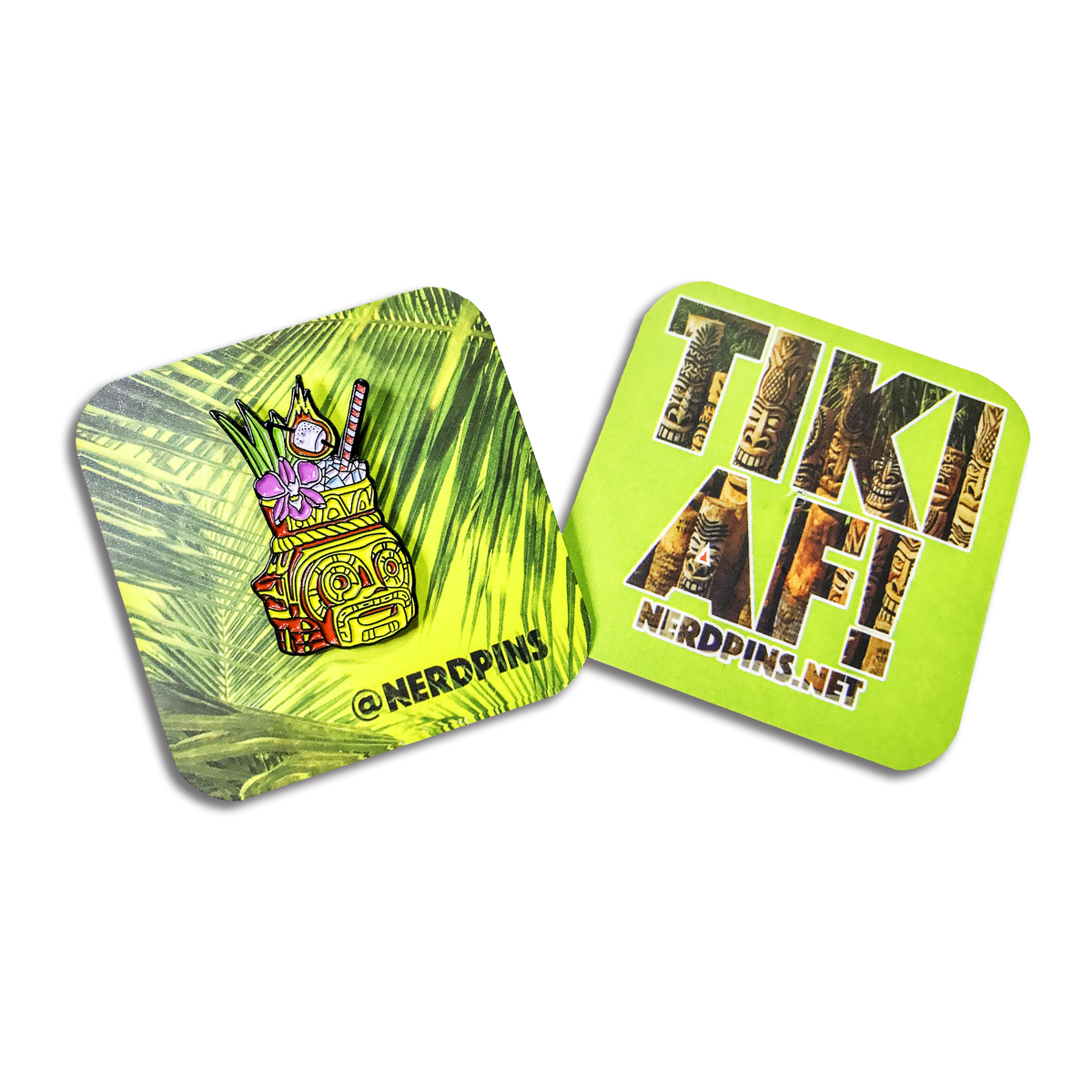 Flaming Tiki Drink Pin – Nerdpins
